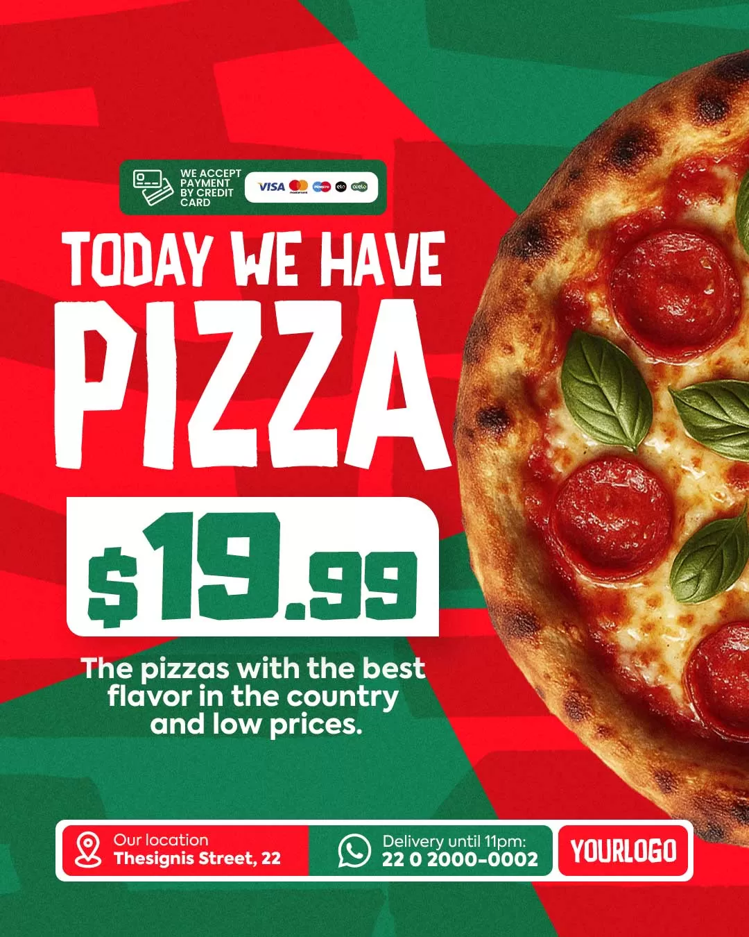 Italian Pizzeria Flyer PSD Template – Authentic Menu Design – Download ...