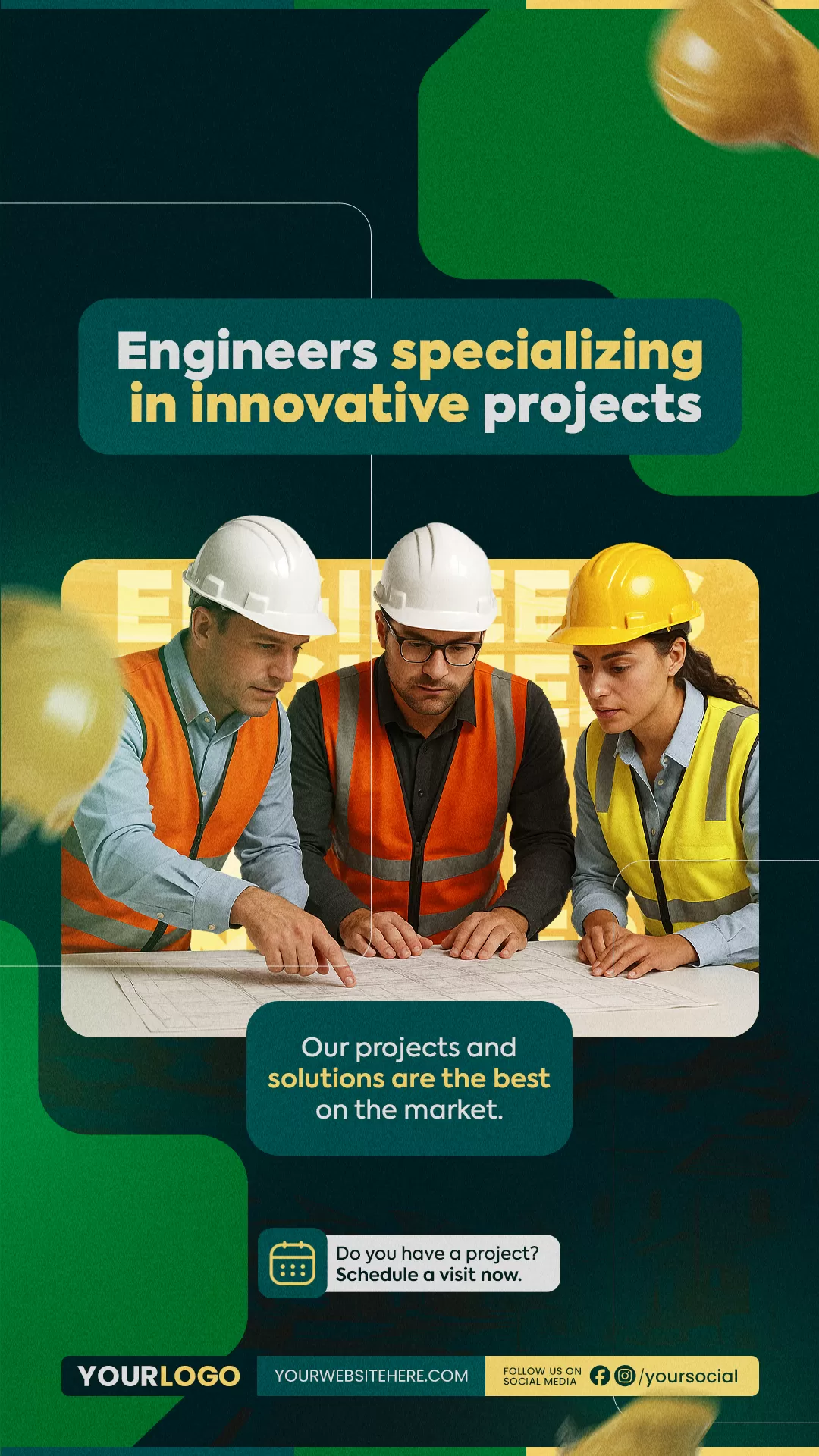 PSD Template for Construction Bids – Editable Engineering Flyer ...