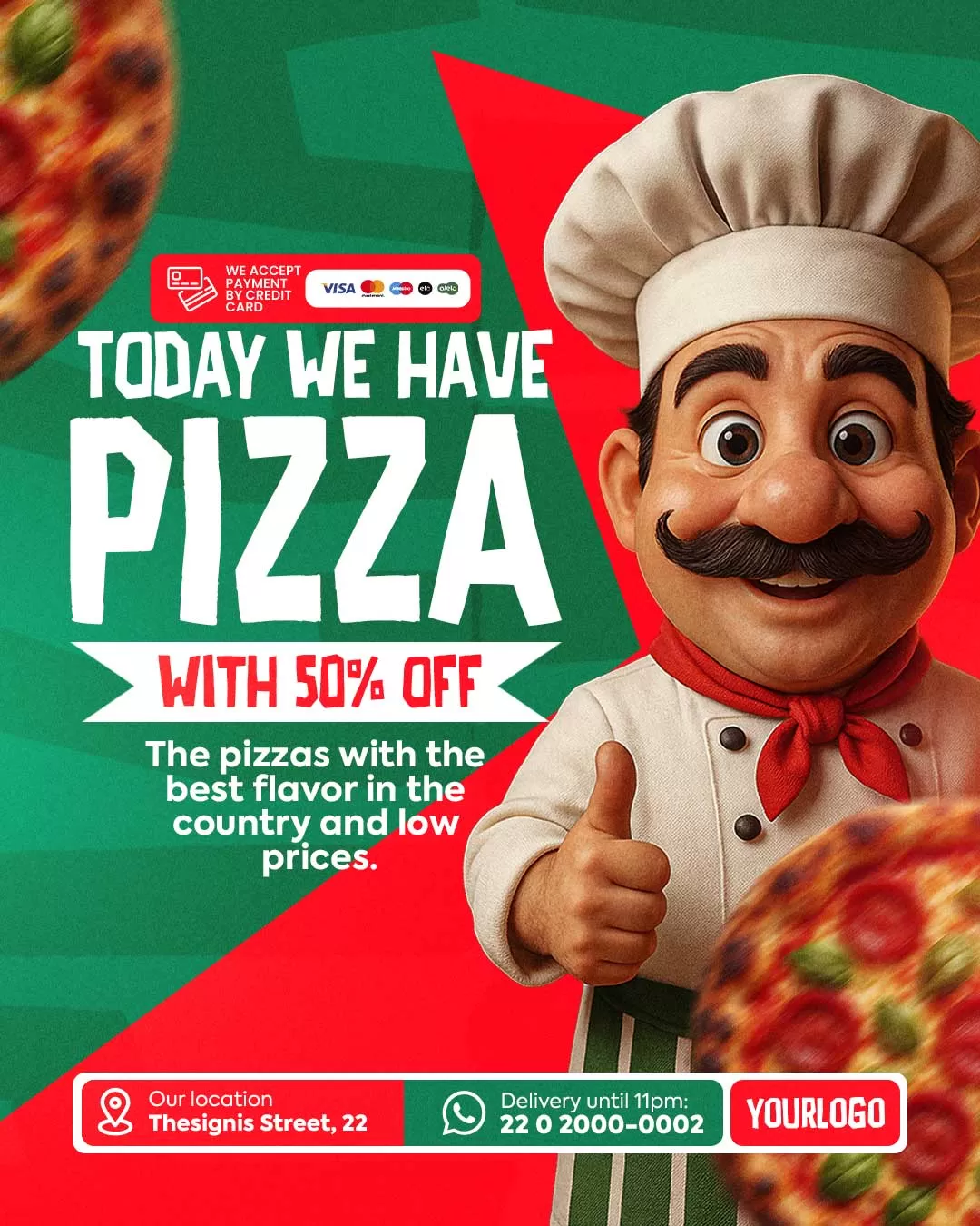 Pizza Festival Flyer PSD – Pizzeria Event Template – Download PSD ...