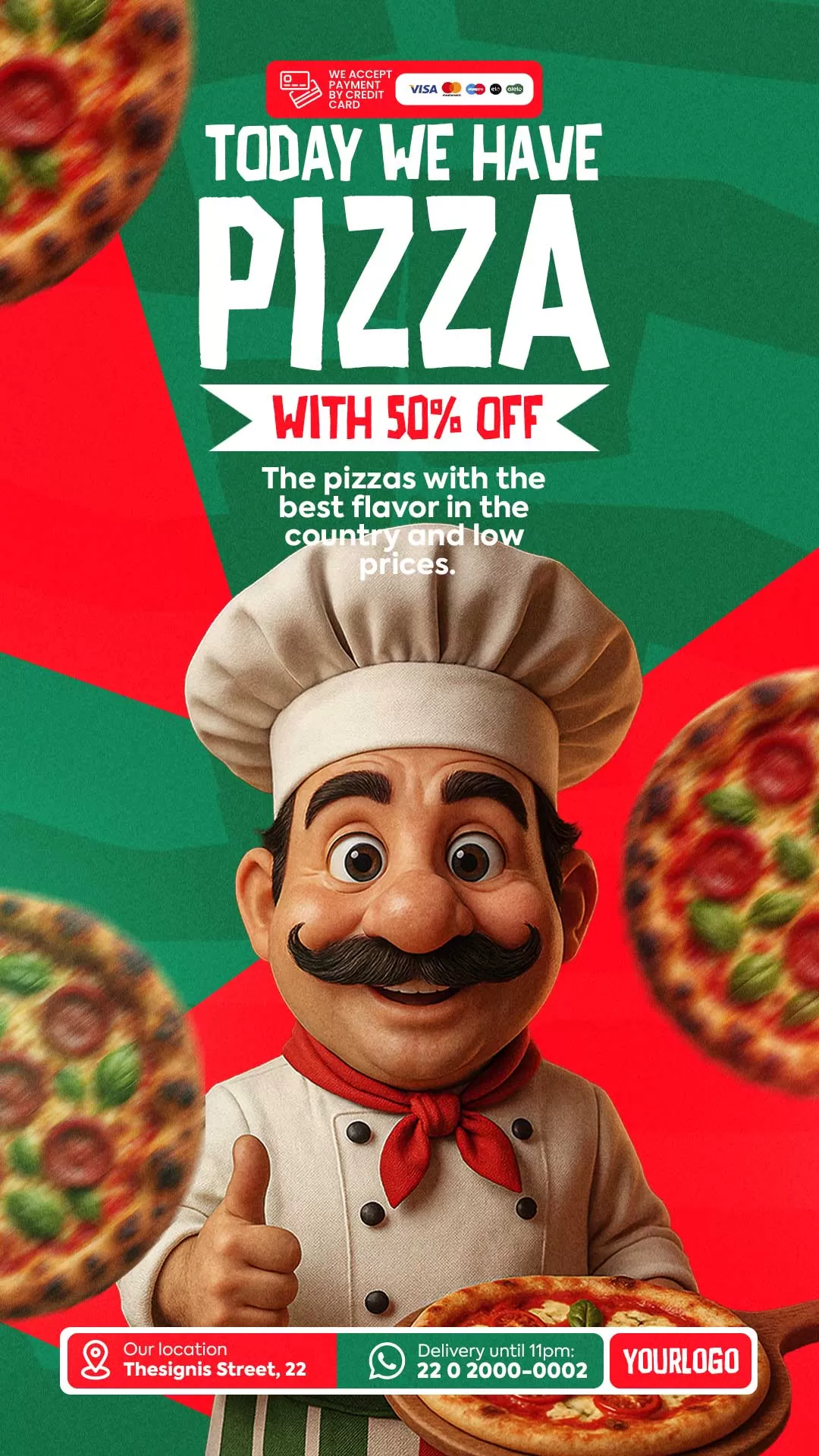 Premium Pizzeria Flyer PSD – Gourmet Pizza Promo Template – Download ...