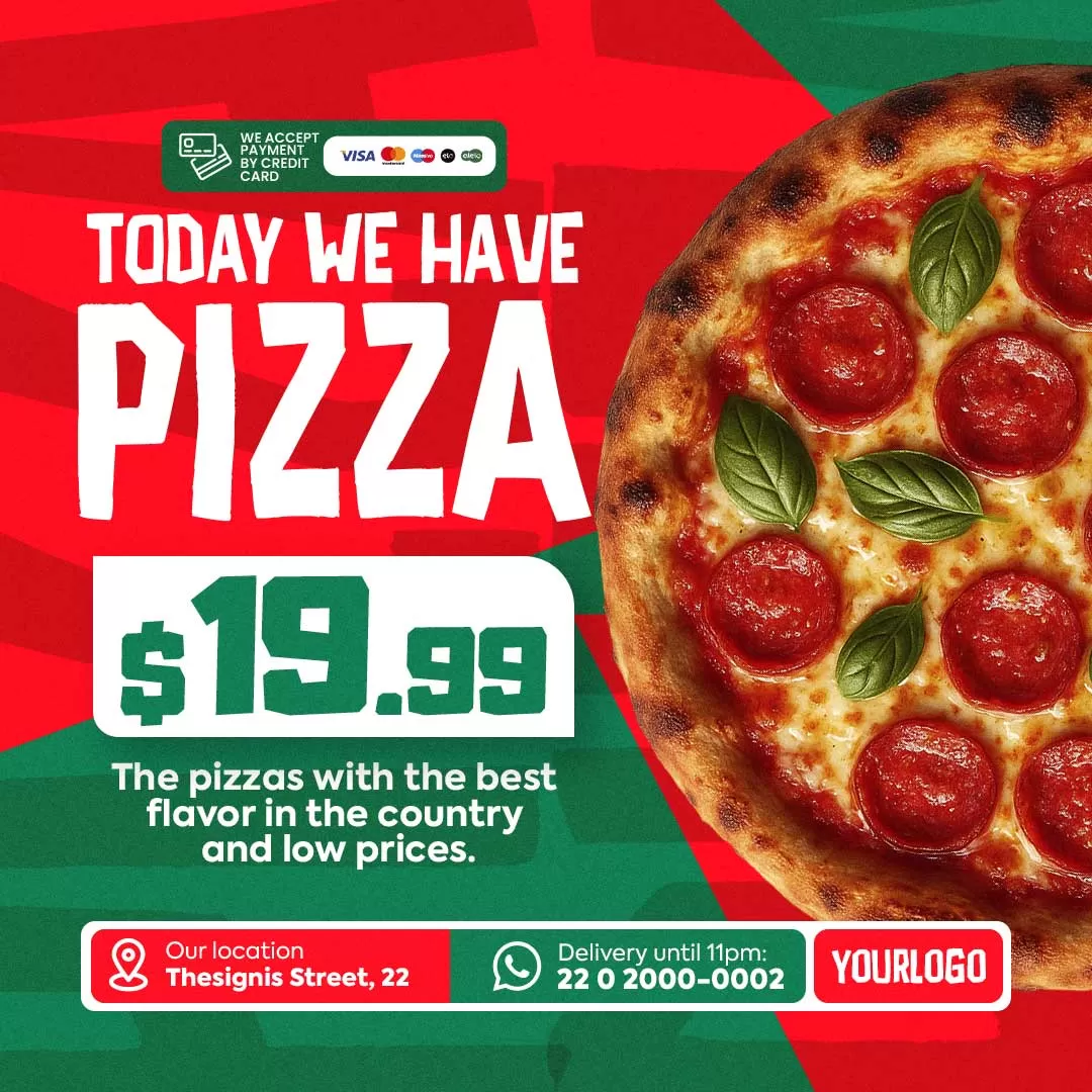 Modern Pizzeria Flyer PSD – Editable Pizza Shop Template – Download PSD ...