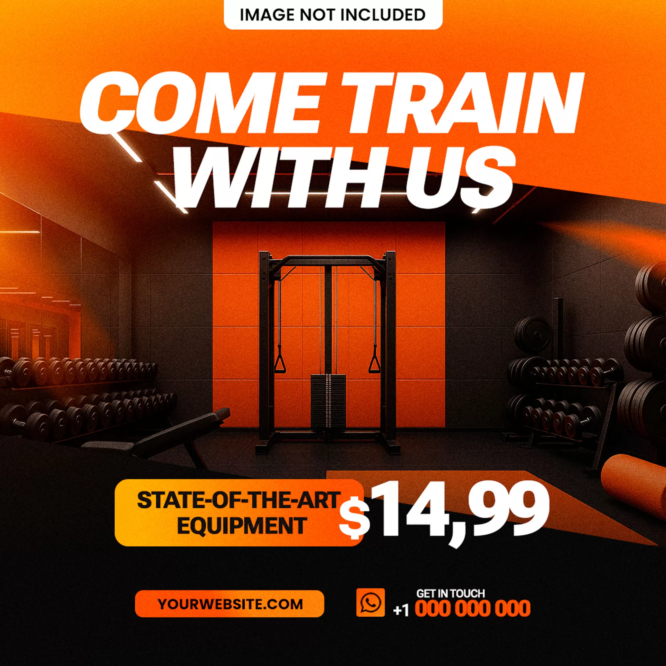 Editable PSD Fitness Challenge Flyer – Gym Event Poster – Download PSD ...