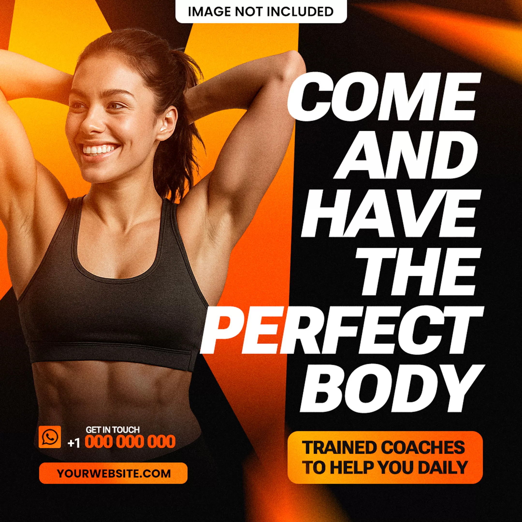 Editable PSD Fitness Challenge Flyer – Gym Event Poster – Download PSD ...